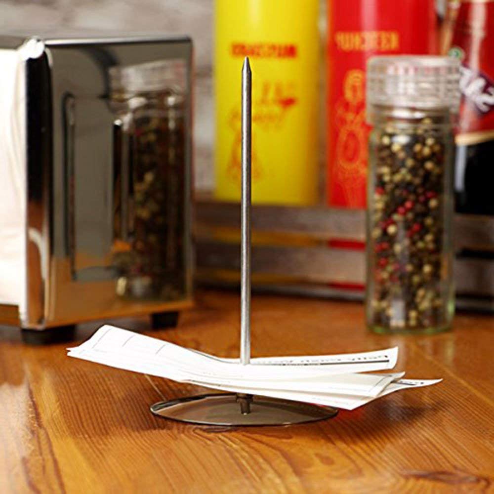 NISUN 180 mm Long Stainless Steel Desk Straight Rod Paper Memo Holder ...